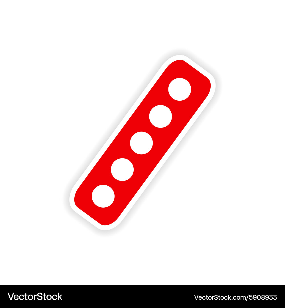 Icon sticker realistic design on paper paint Vector Image