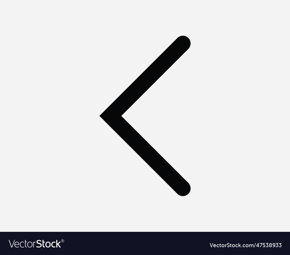 Left arrow icon direction navigation path back Vector Image