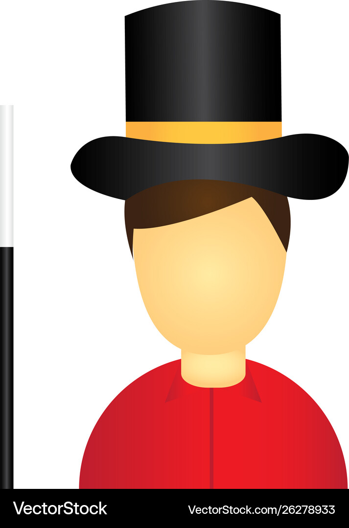 Magician icon isolated over white background Vector Image