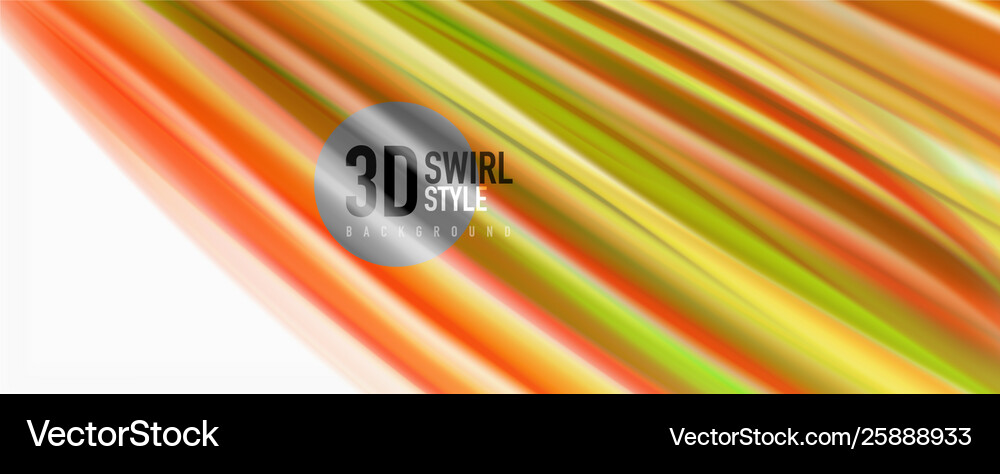 Modern liquid color flow on white - colorful flow Vector Image