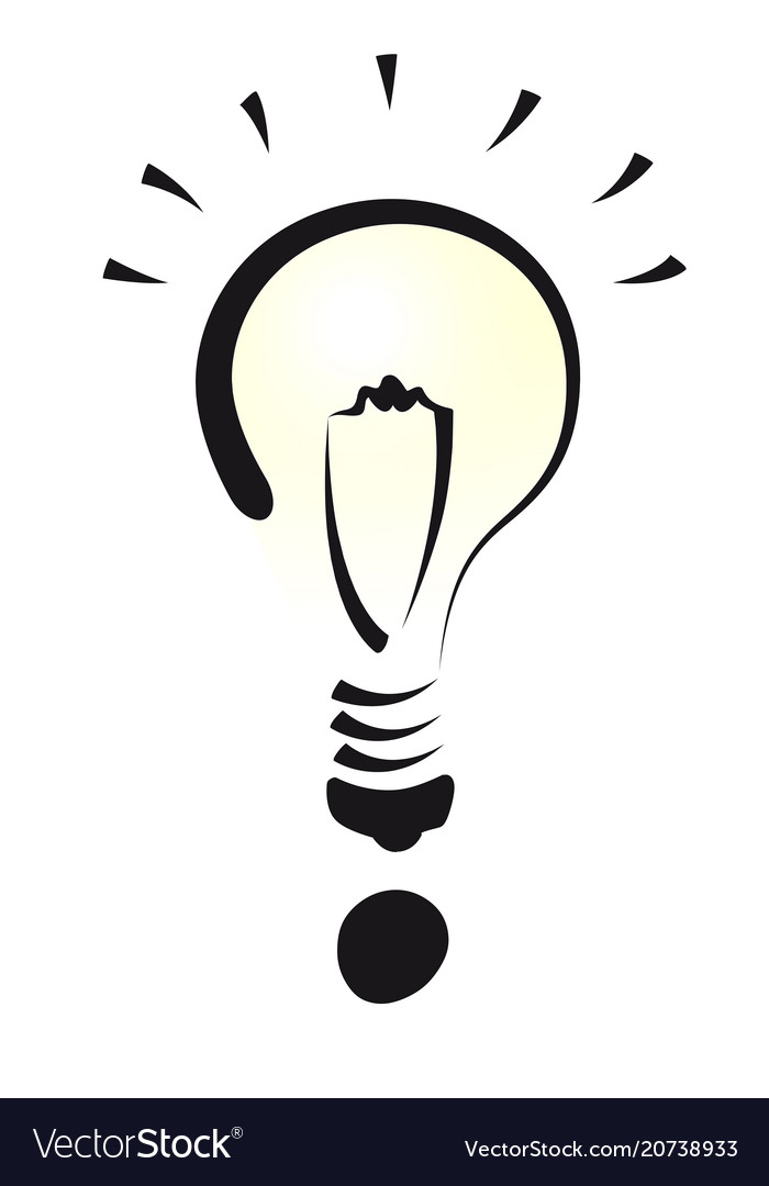Question bulb Royalty Free Vector Image - VectorStock