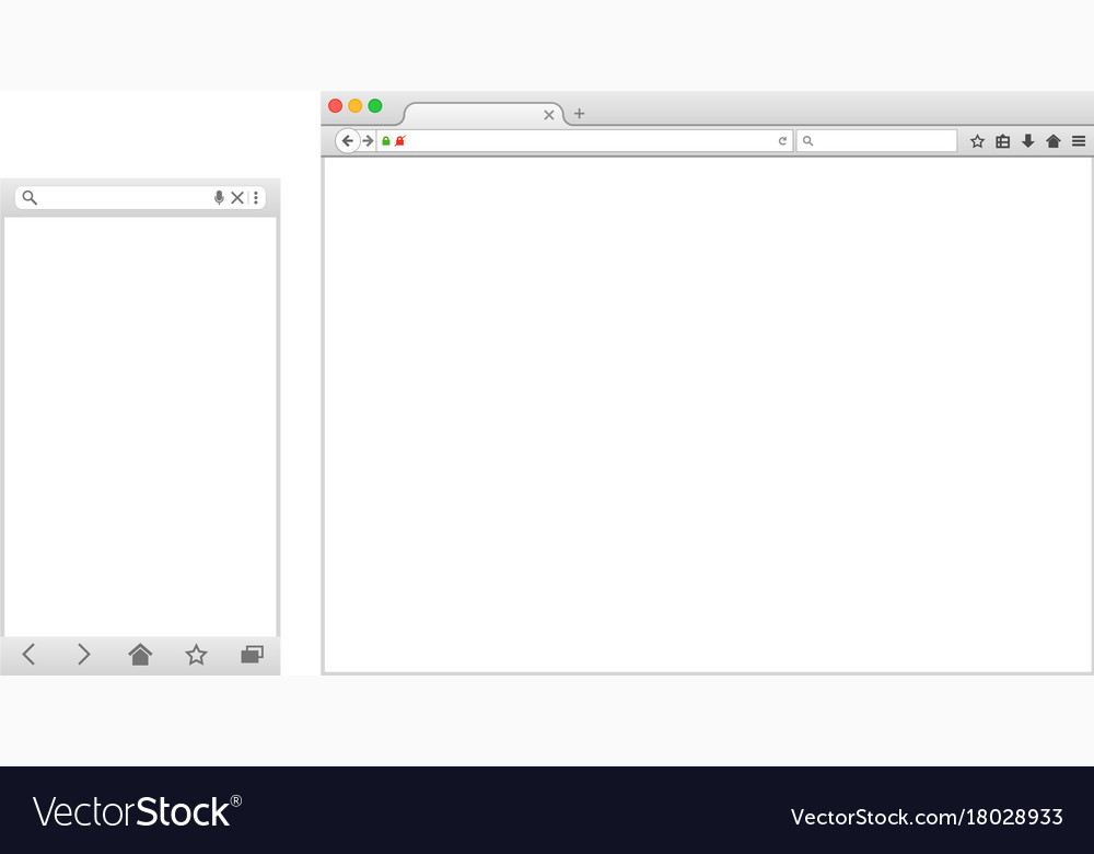 Set flat blank browser windows for different Vector Image Set flat blank browser windows for different Vector Image