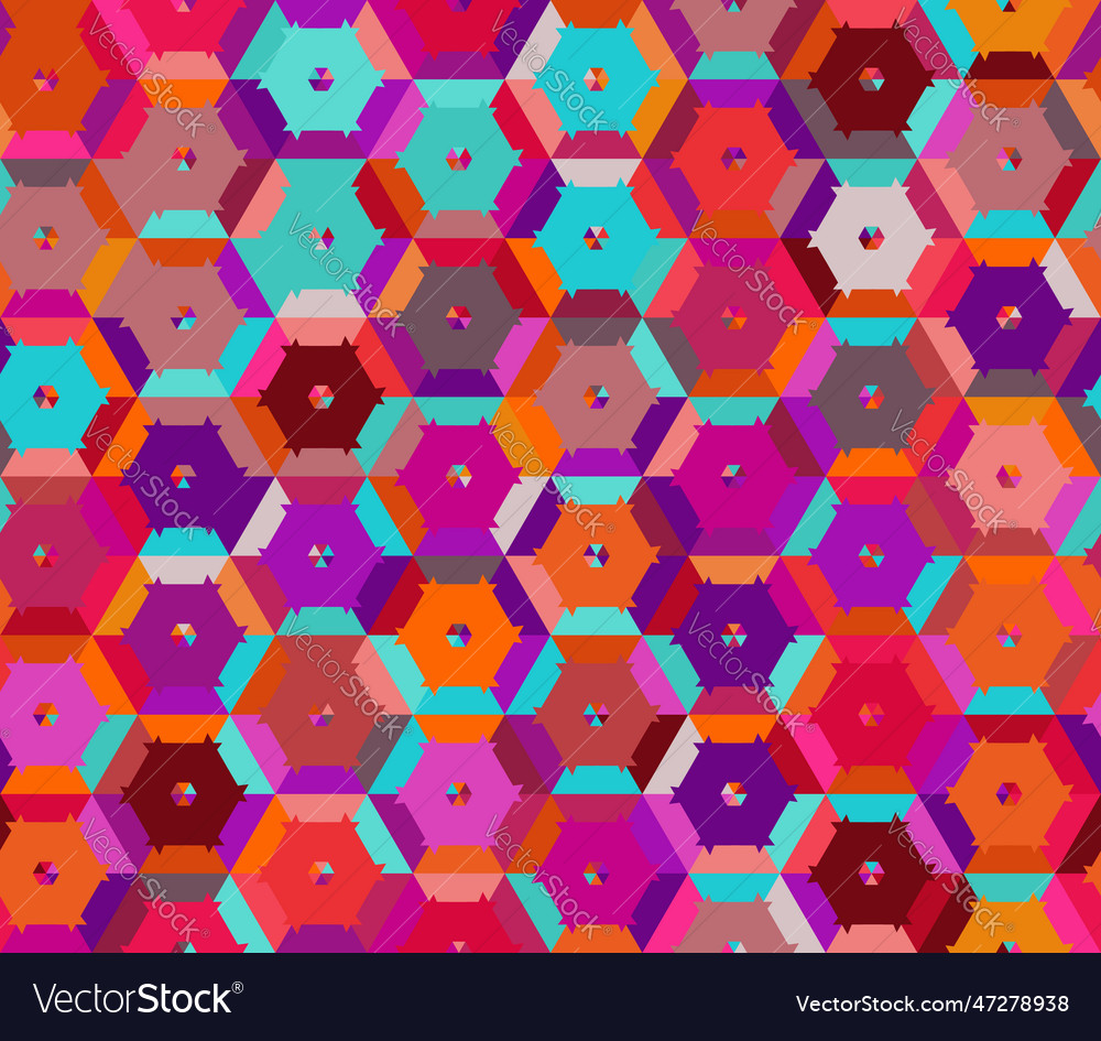 70s retro seamless repeat pattern Royalty Free Vector Image
