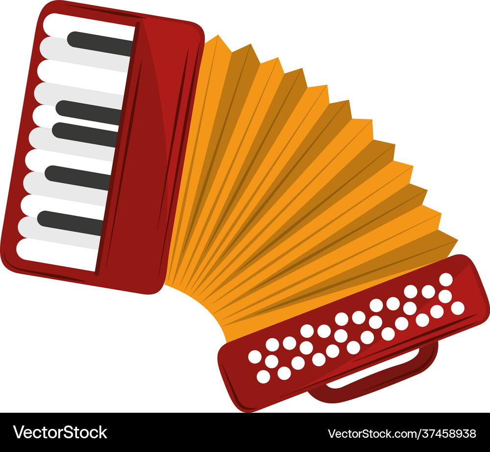 Accordion musical instrument Royalty Free Vector Image