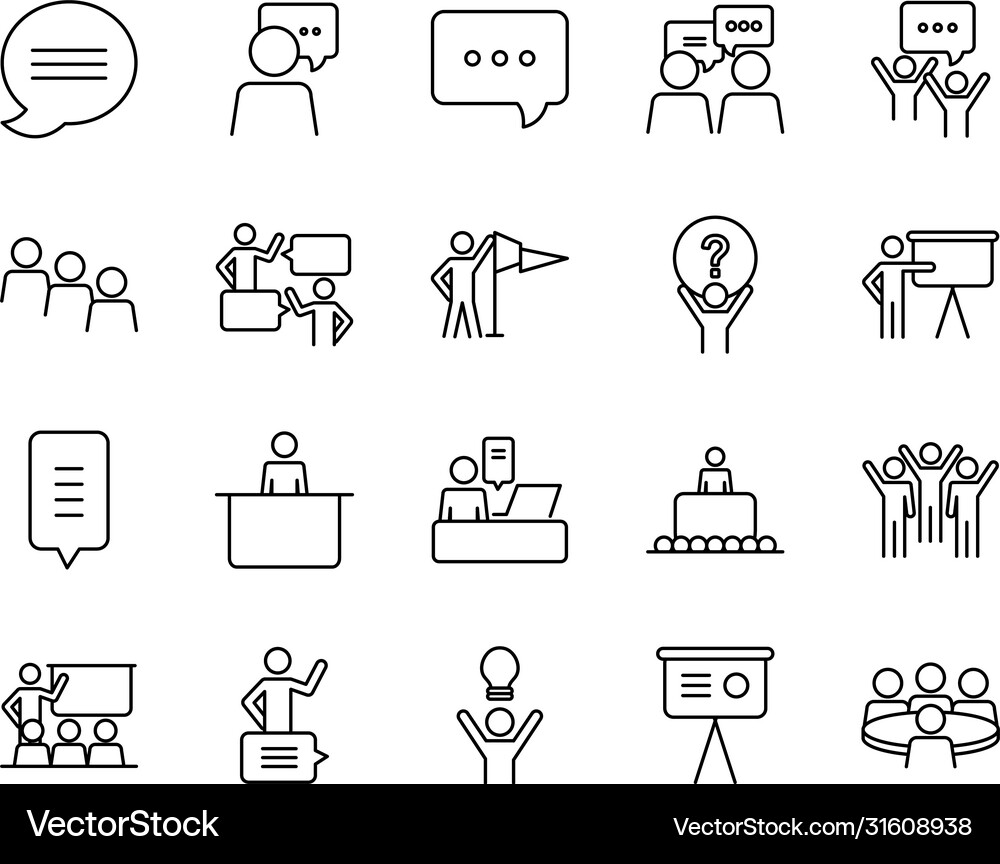 Communication bubble and pictograph people icon Vector Image