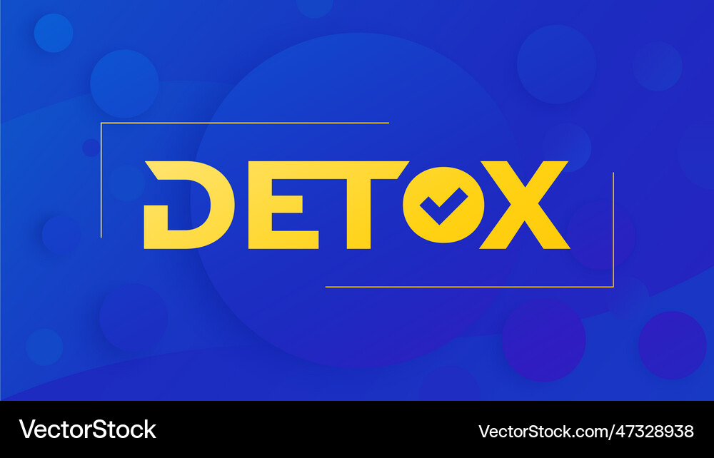 Detox or detoxification banner design Royalty Free Vector