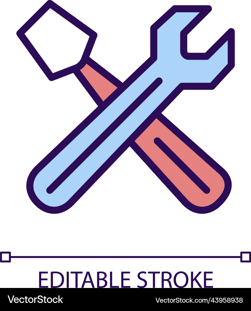 Hand tools rgb color icon Royalty Free Vector Image