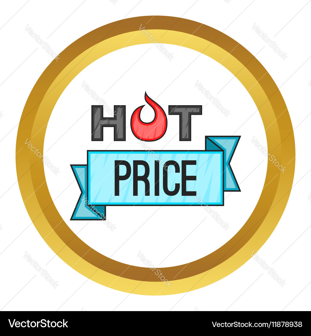 Hot price sticker icon Royalty Free Vector Image