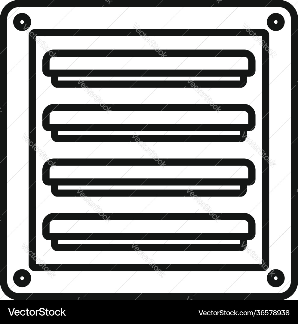 Metal ventilation icon outline style Royalty Free Vector