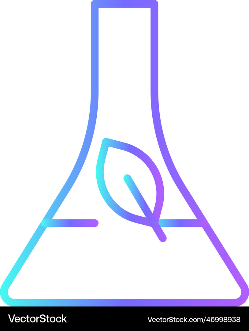 Organic herbs eco friendly icon with blue duotone Vector Image