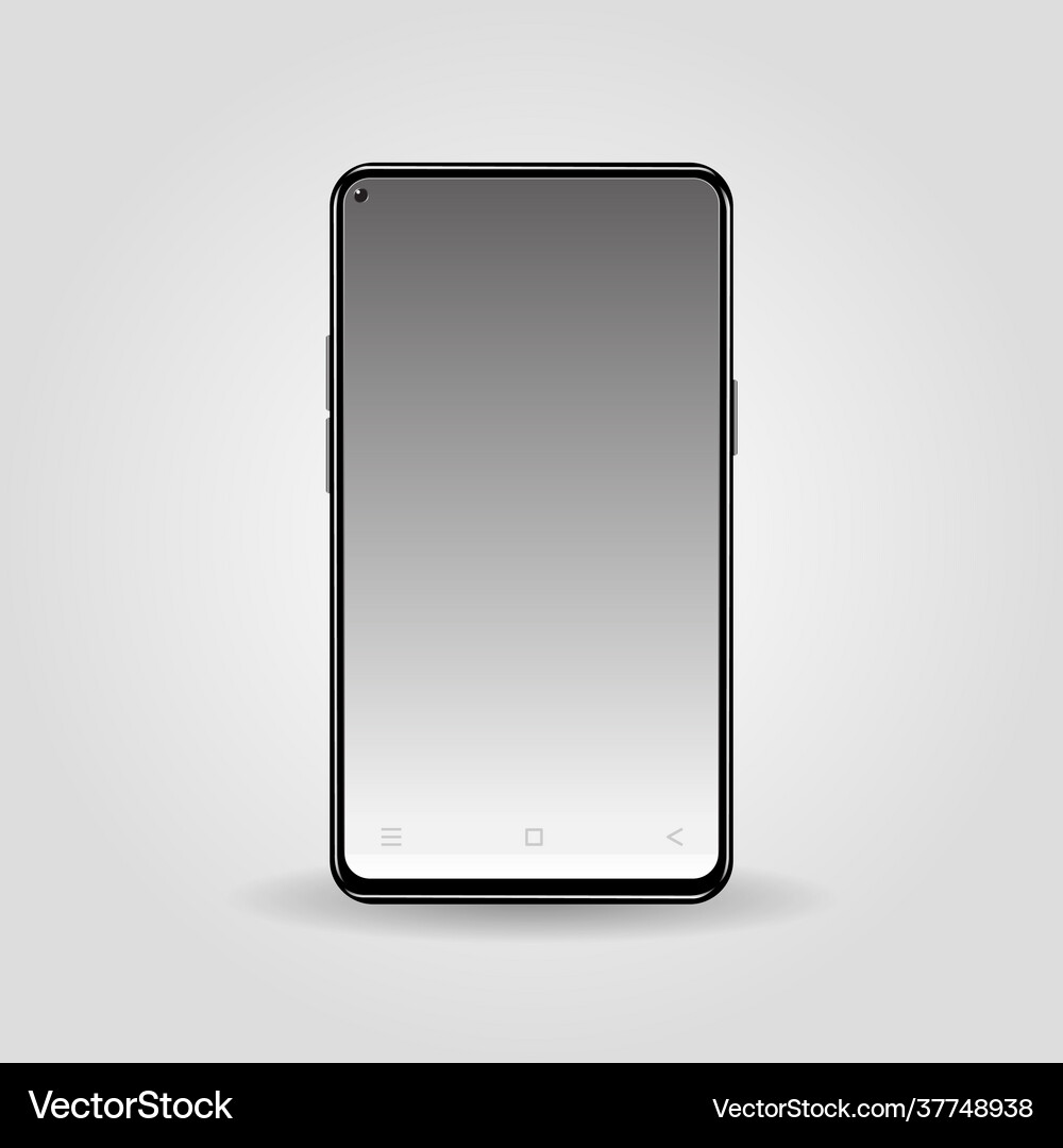 Realistic black color smart phone isolated Vector Image