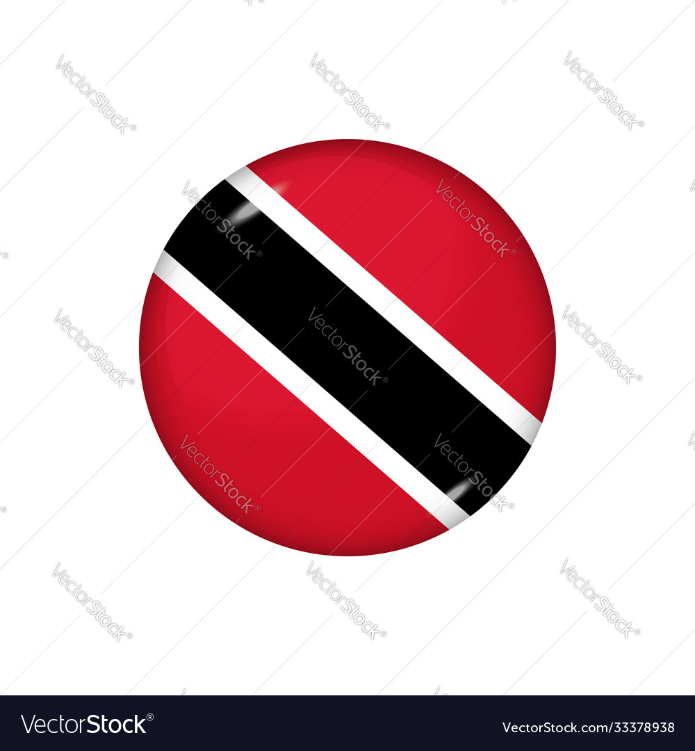 Round flag trinidad and tobago button icon Vector Image