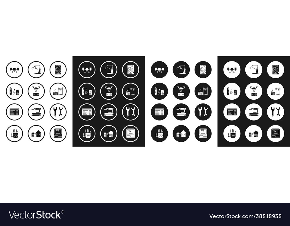 Set electronic computer components motherboard Vector Image Set electronic computer components motherboard Vector Image