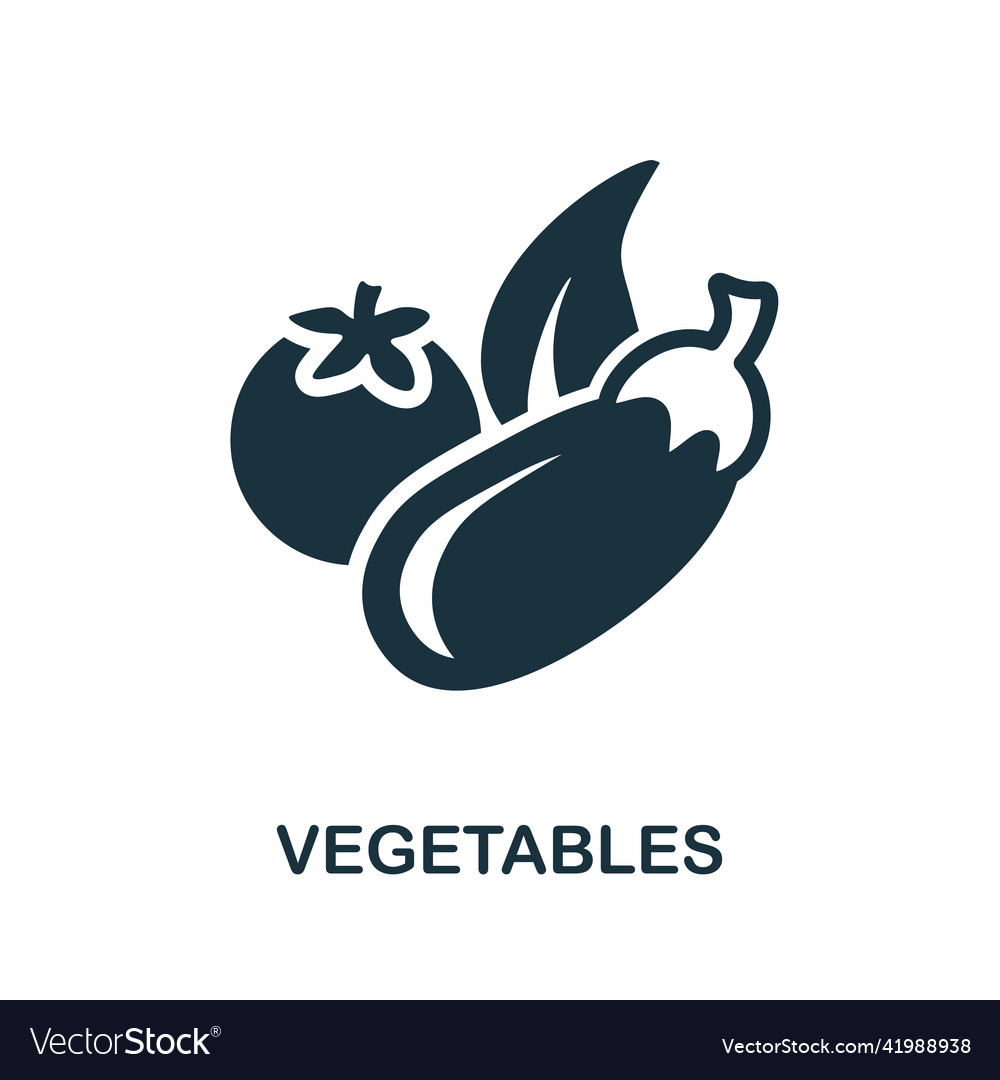 Vegetables icon monochrome simple icon Royalty Free Vector Vegetables icon monochrome simple icon Royalty Free Vector