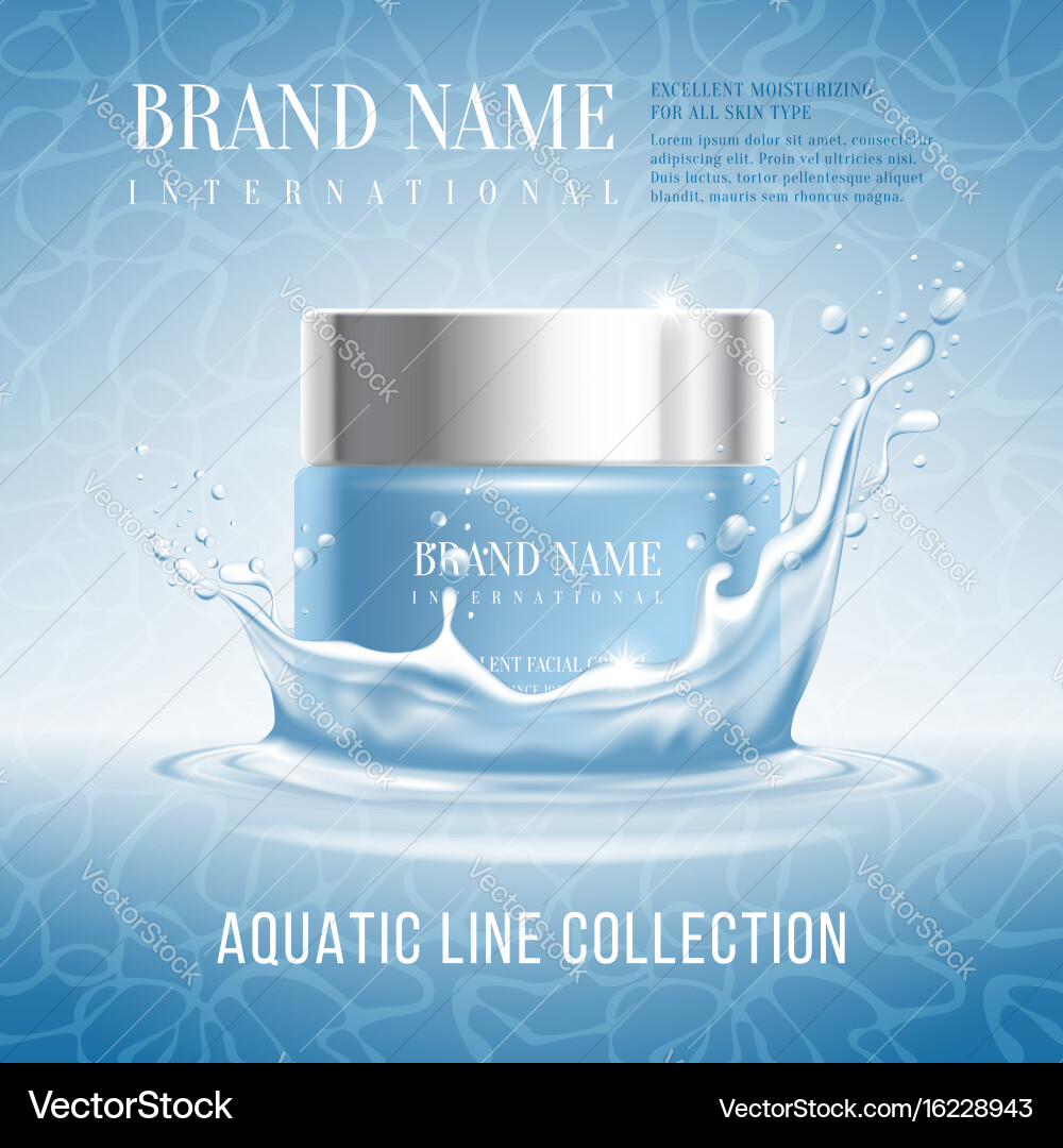 Advertising of cosmetics Royalty Free Vector Image
