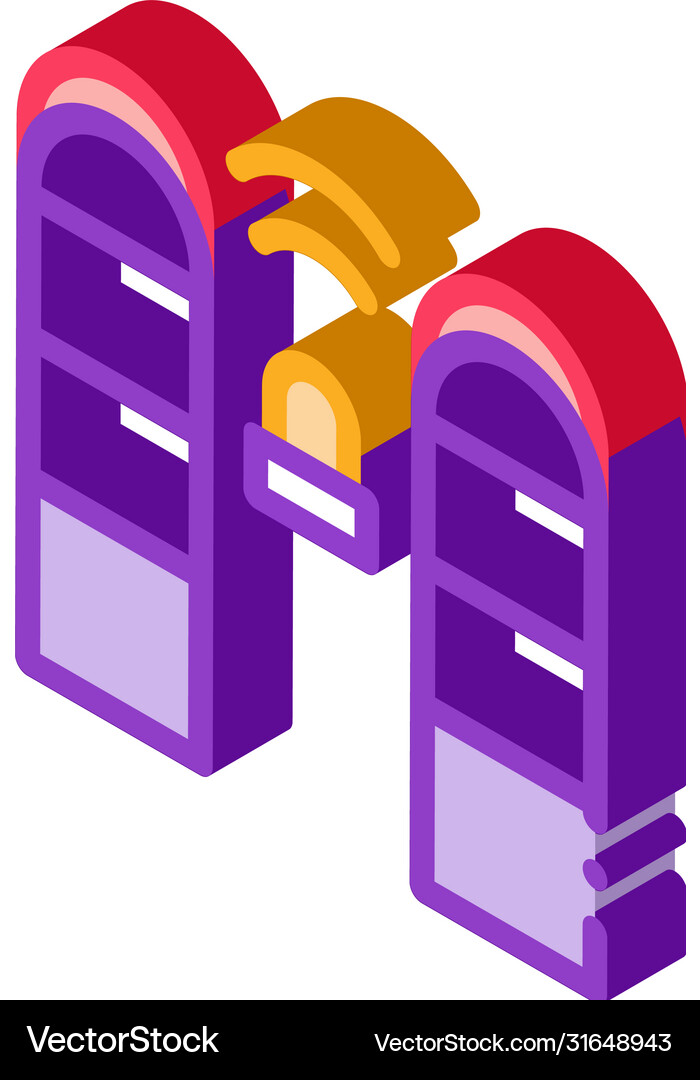 Alarm signal control isometric icon Royalty Free Vector