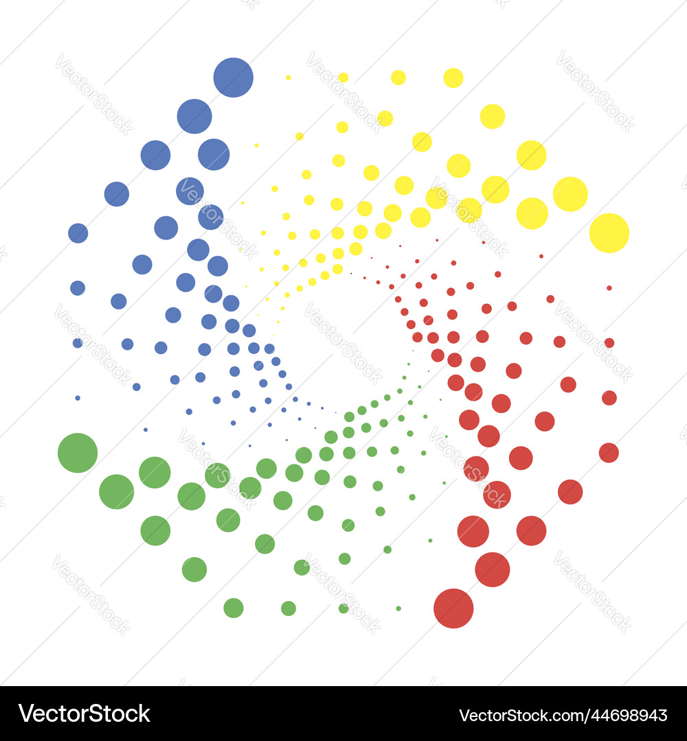 Circle dotted colorful icon isolated on white Vector Image