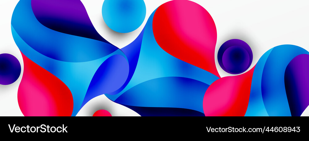 Geometric round shapes and circles abstract Vector Image