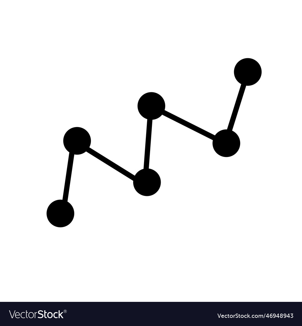 Gradually rising line graph Royalty Free Vector Image