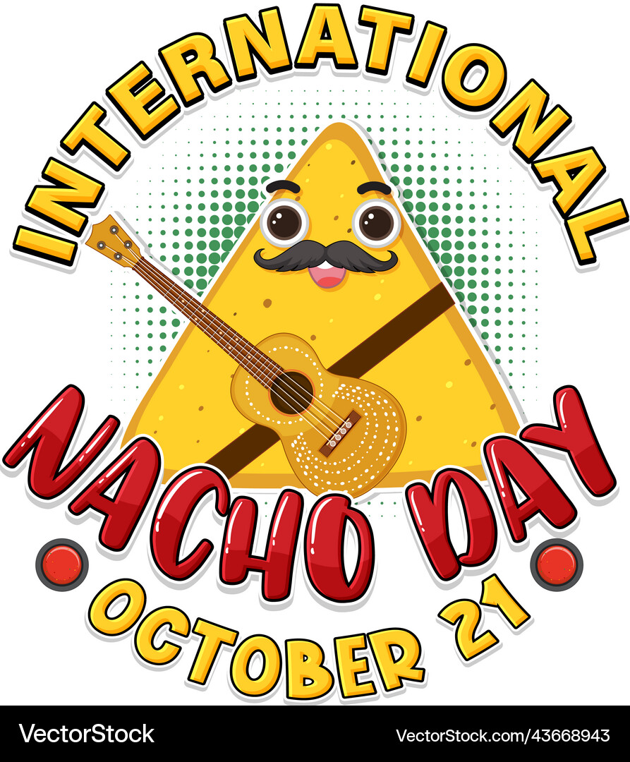 International nacho day banner design Royalty Free Vector