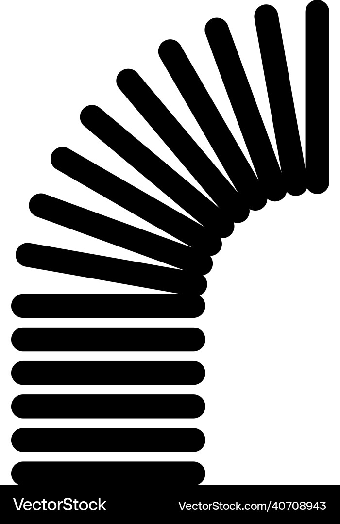 Jumping spiral spring flexible steel coil icon Vector Image