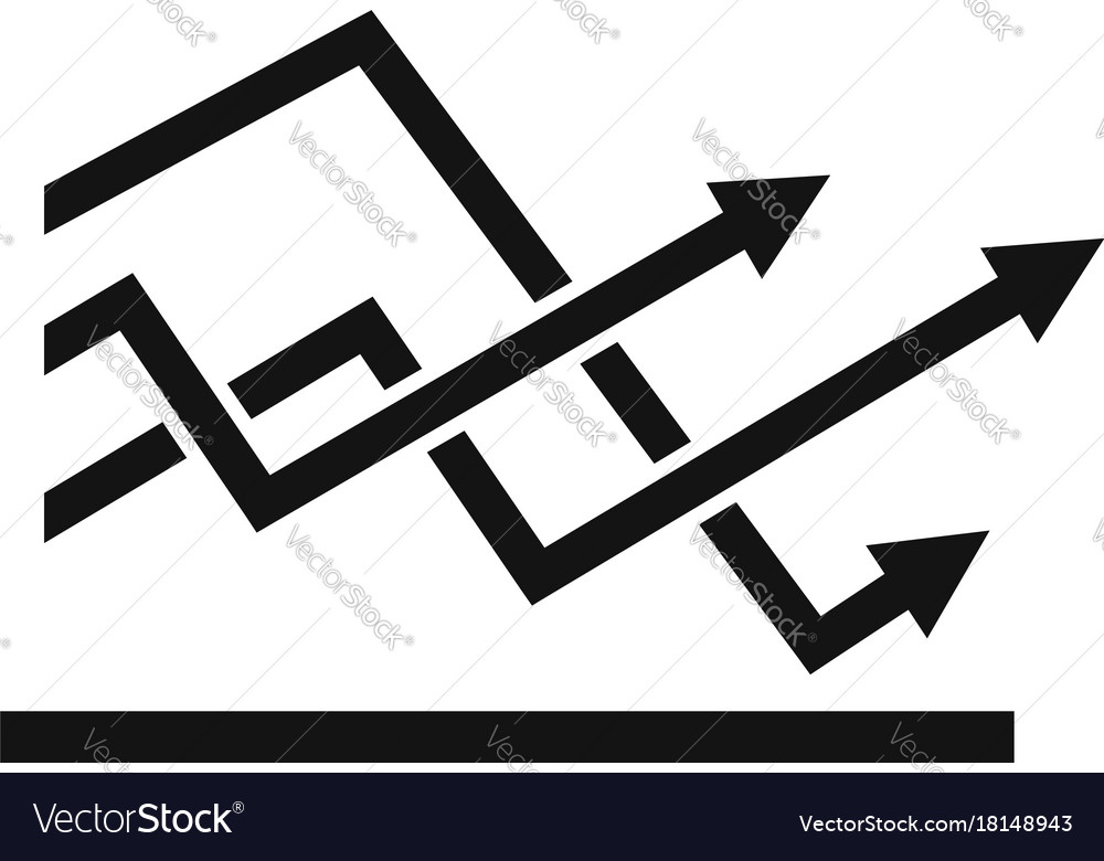 Line chart icon simple Royalty Free Vector Image