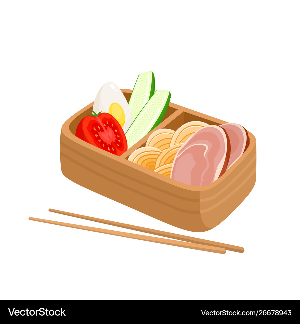 Traditional japanese bento Royalty Free Vector Image