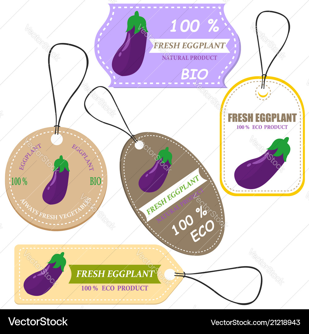 Vegetable tag and farm market Royalty Free Vector Image