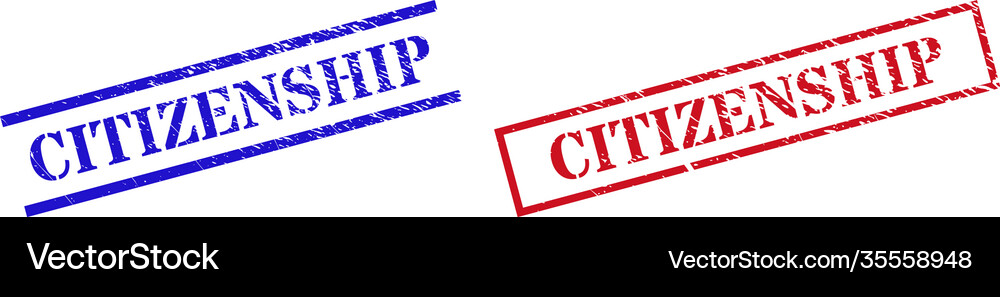 Citizenship textured scratched seal stamps Vector Image