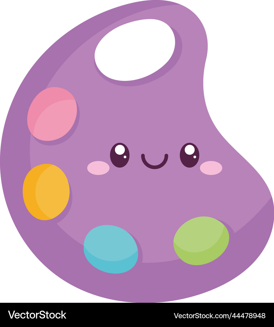 Cute pallet paint kawaii style Royalty Free Vector Image