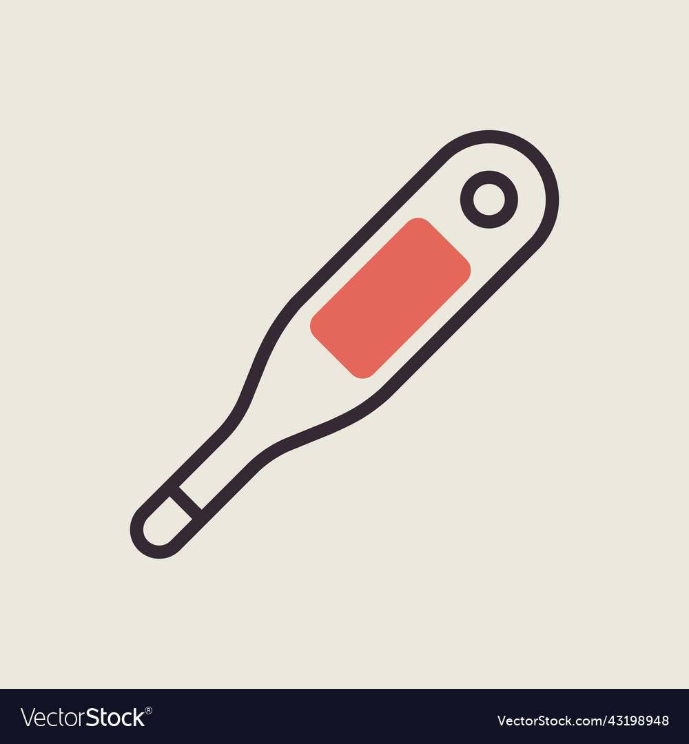 Electronic medical thermometer icon medicine Vector Image