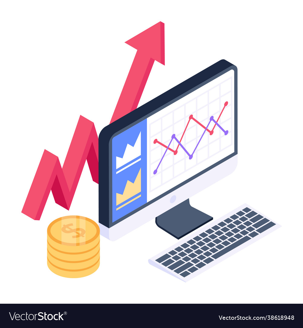 Financial analytics Royalty Free Vector Image - VectorStock