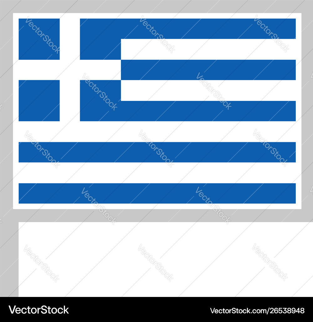 Flag on flagpole rectangular shape icon white Vector Image