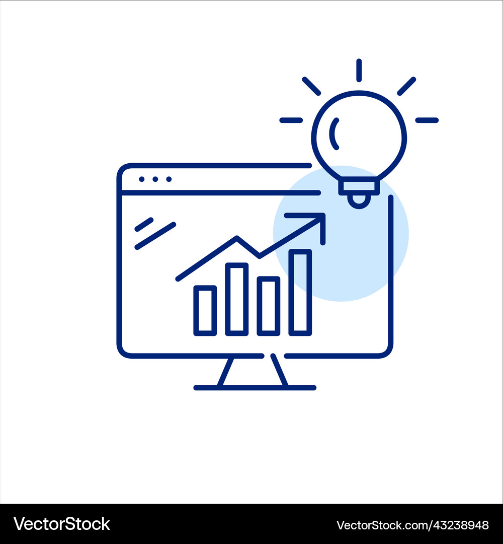 Having an idea to achieve success growth strategy Vector Image
