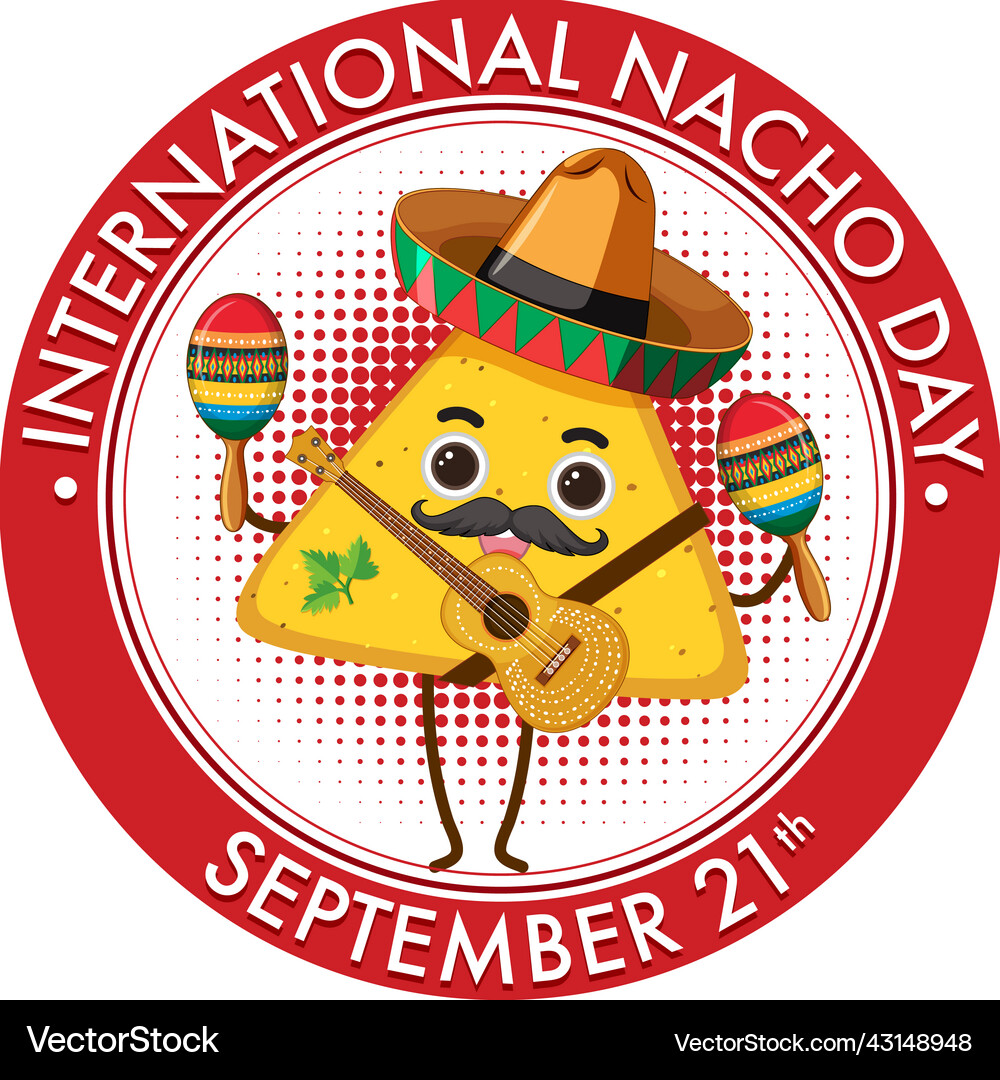 International nacho day poster design Royalty Free Vector