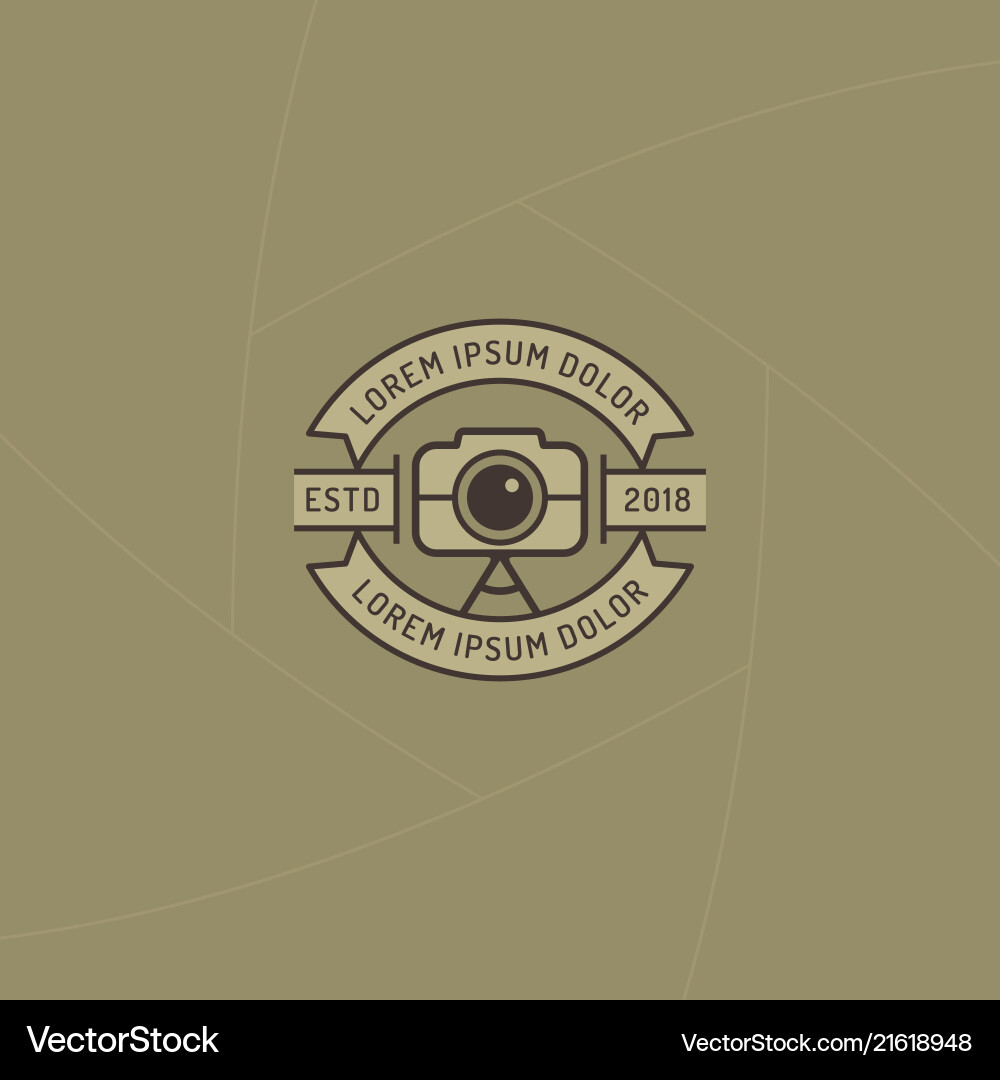 Photographer badge or label design Royalty Free Vector Image