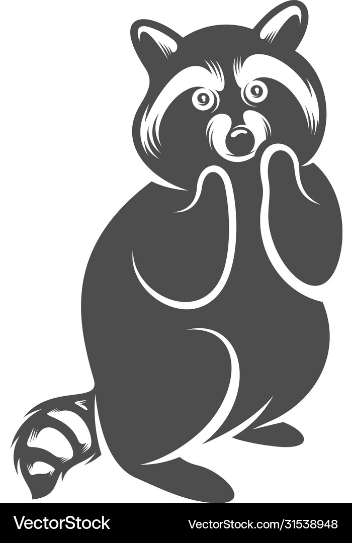 Racoon logo design icon symbol template Royalty Free Vector