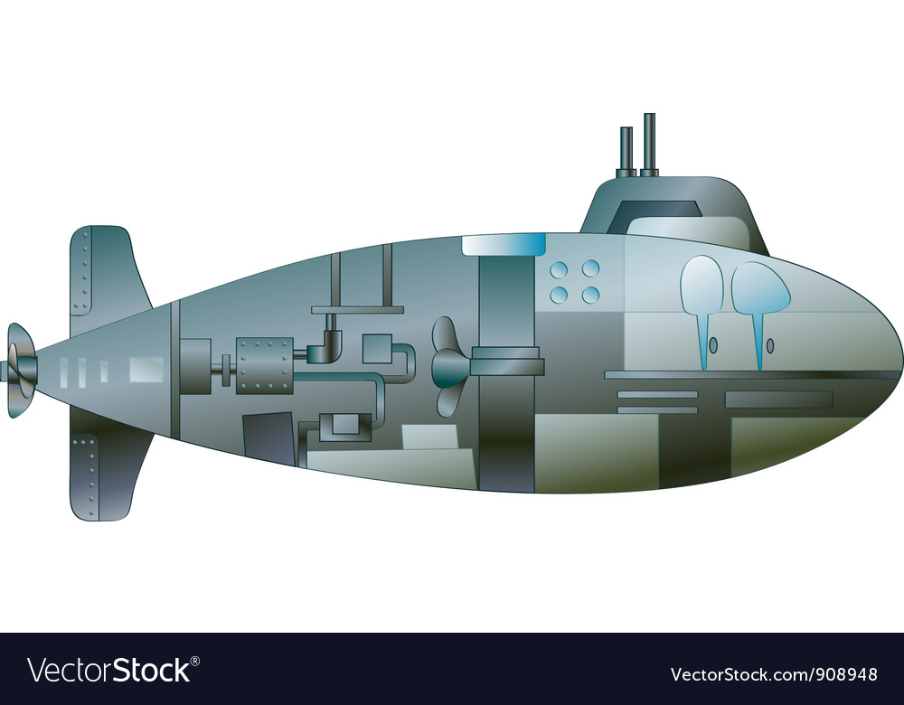 Submarine Royalty Free Vector Image - VectorStock Submarine Royalty Free Vector Image - VectorStock