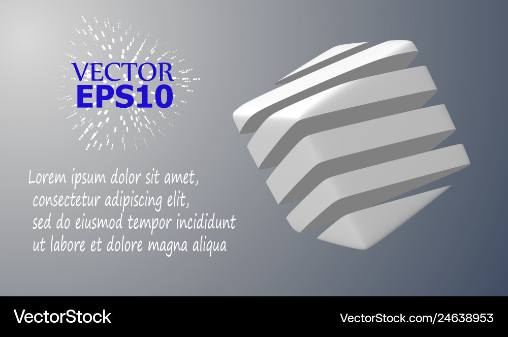 Abstract image of a geometric cut shape Royalty Free Vector