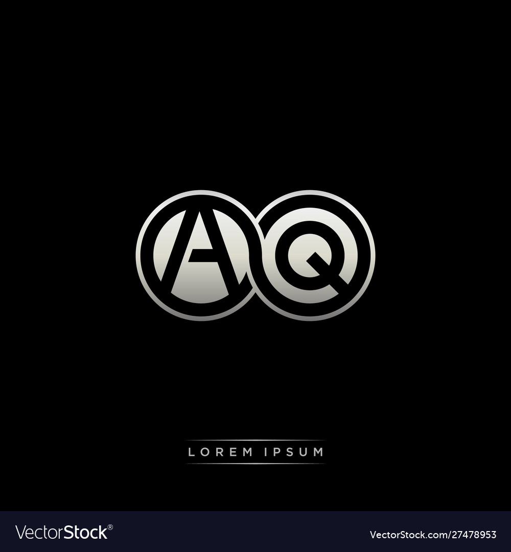 Aq initial letter linked circle capital monogram Vector Image