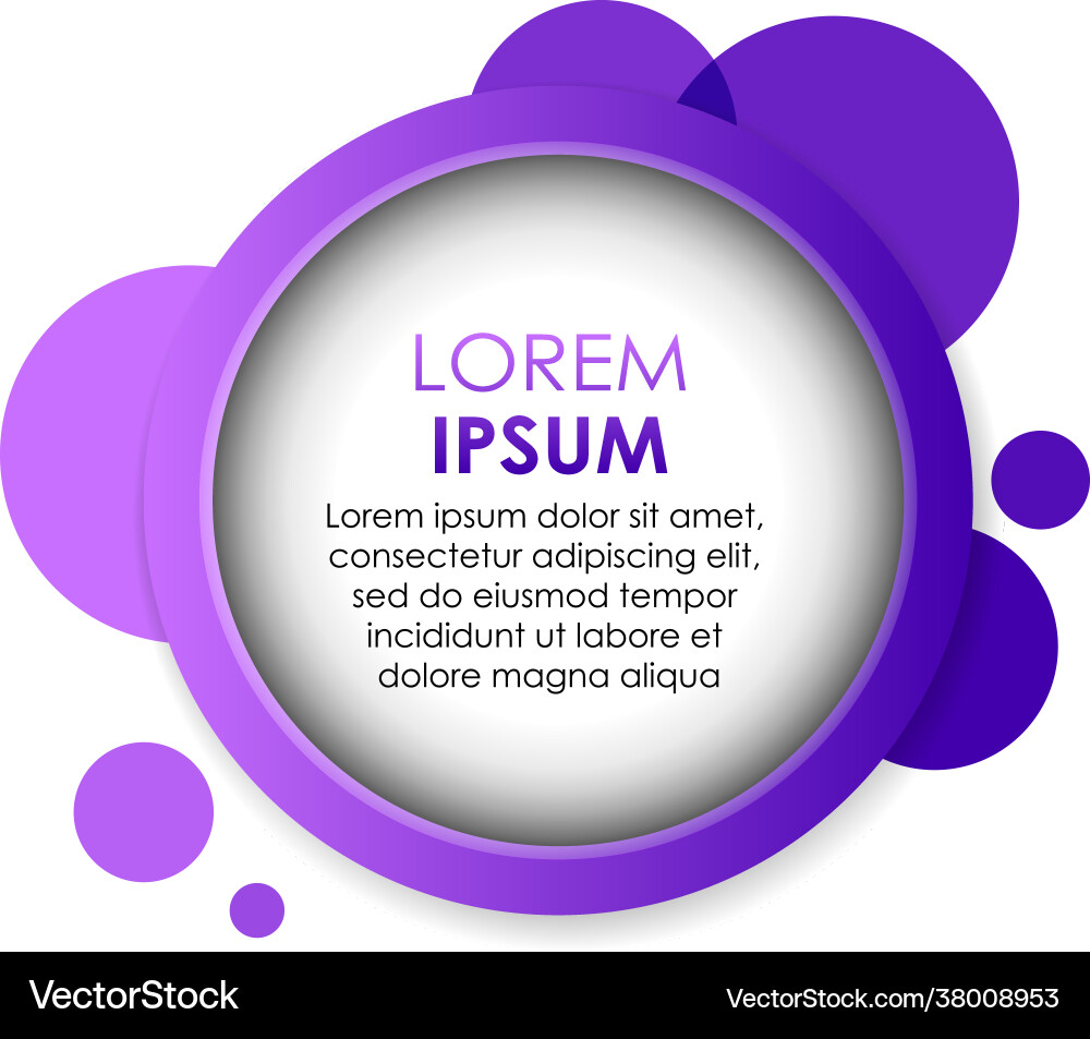 Circle purple gradient abstract banner template Vector Image