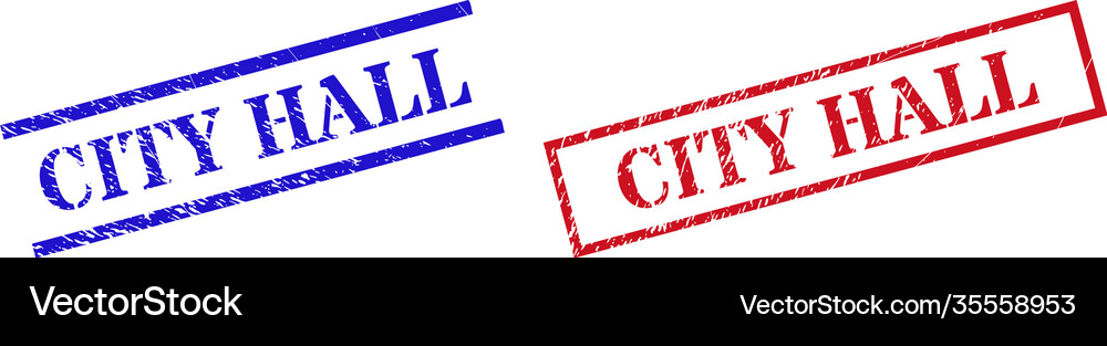 City hall grunge rubber stamp watermarks Vector Image