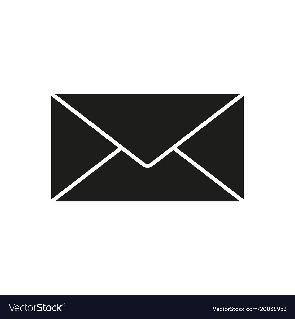 Envelope black icon Royalty Free Vector Image - VectorStock