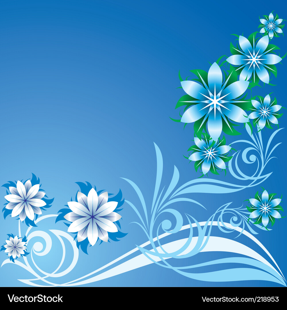 Floral flower and plants Royalty Free Vector Image