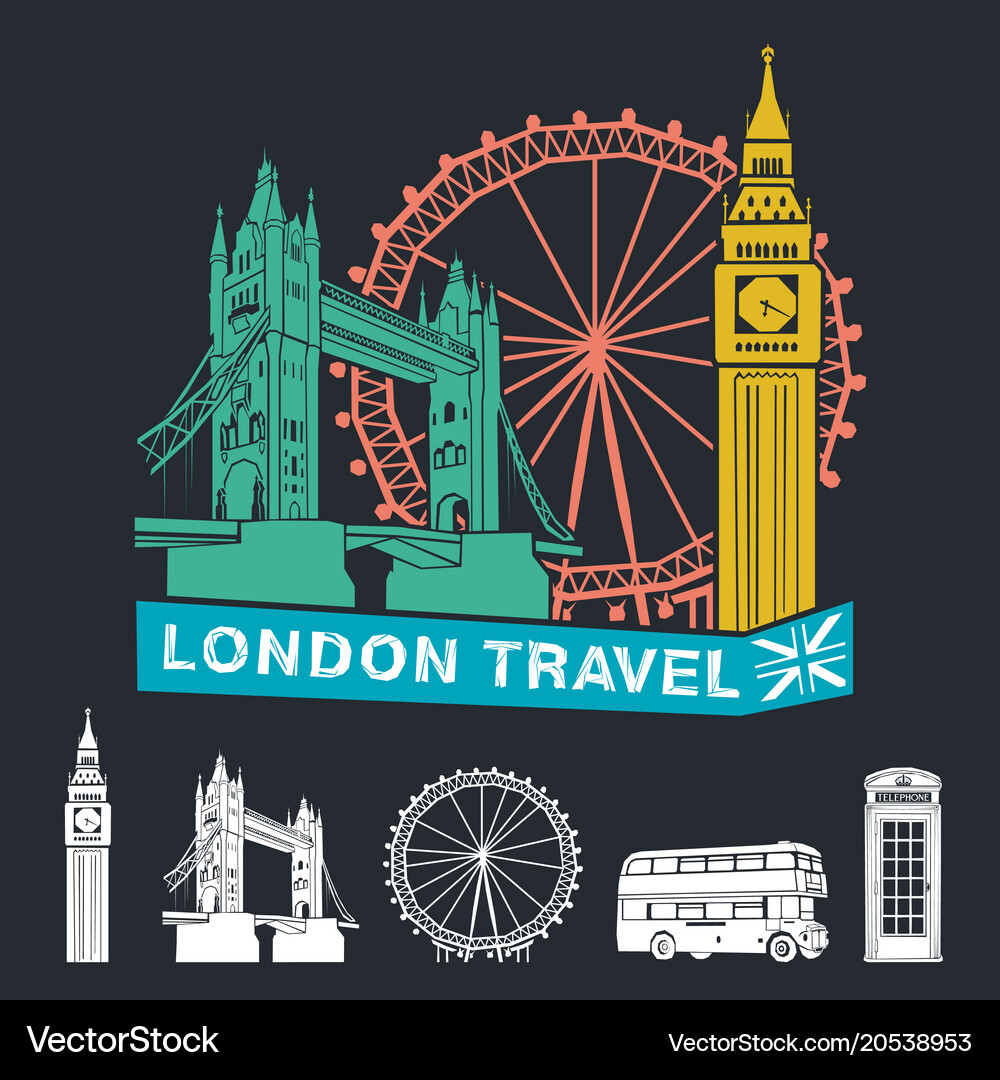 London travel Royalty Free Vector Image - VectorStock