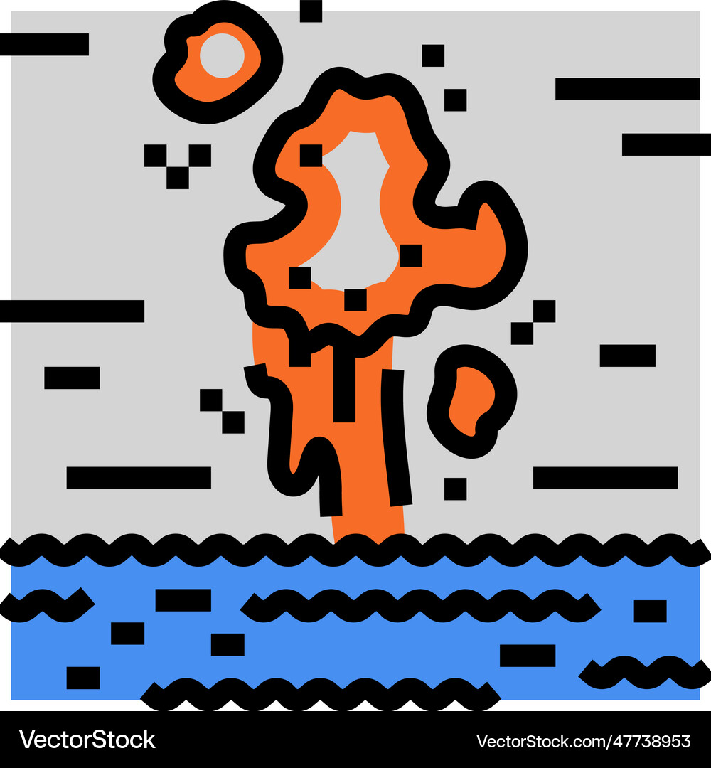 Marine corrosion color icon Royalty Free Vector Image