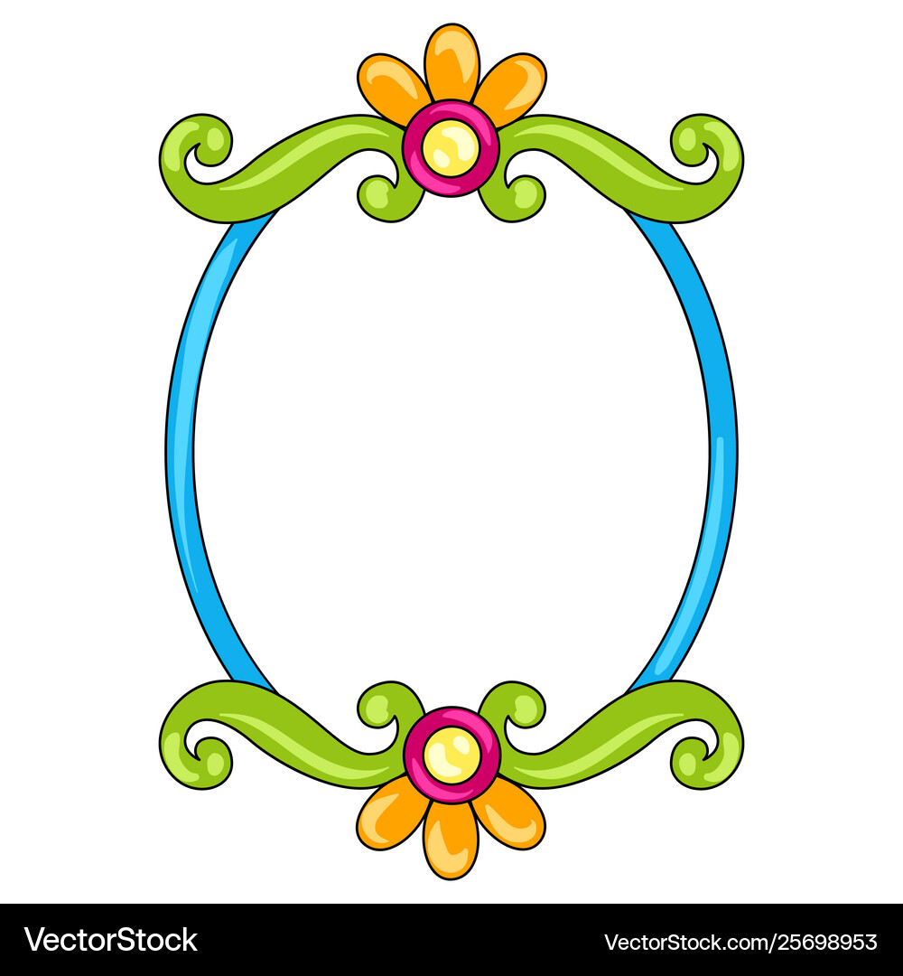 Mexican decorative frame with ornamental swirls Vector Image