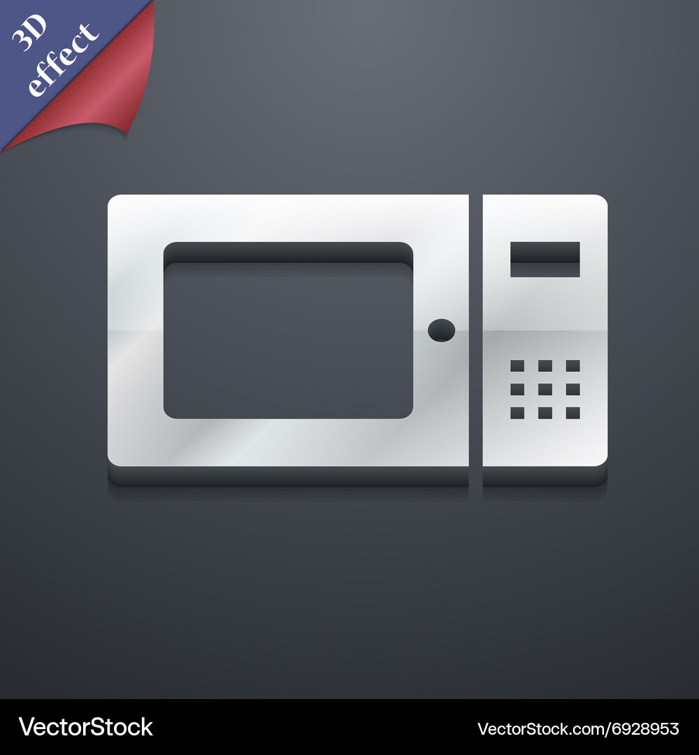 Microwave icon symbol 3d style trendy modern Vector Image