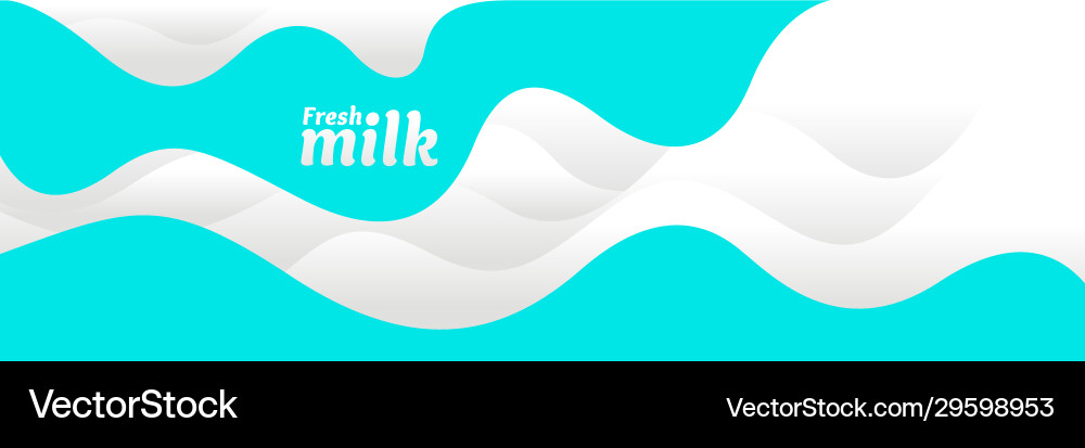 Modern poster fresh milk with splashes on a light Vector Image