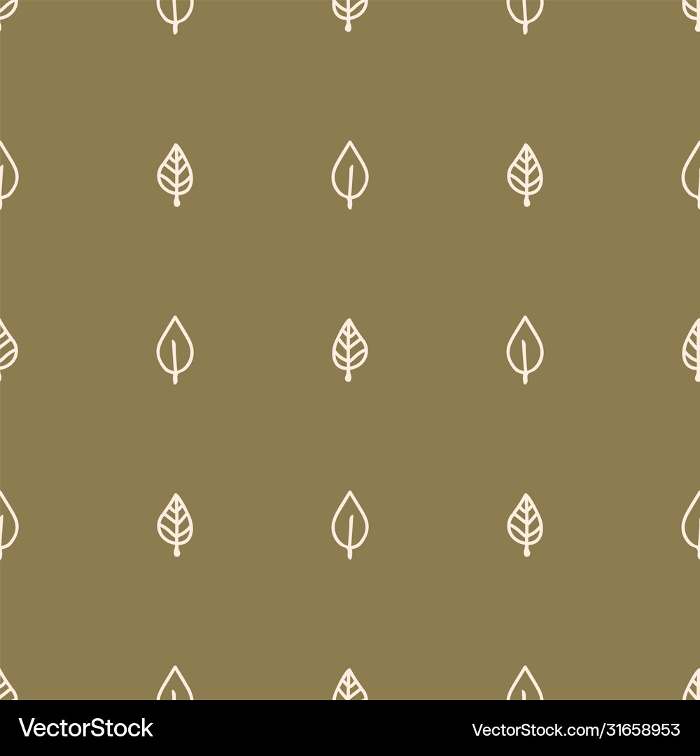 Seamless background two leaf gender neutral baby Vector Image